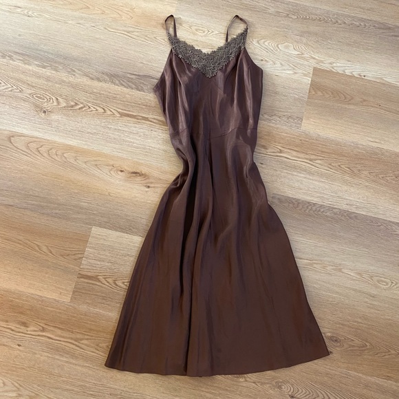 Vintage | Dresses | Amazing Vintage 4s Brown Slip Dress | Poshmark